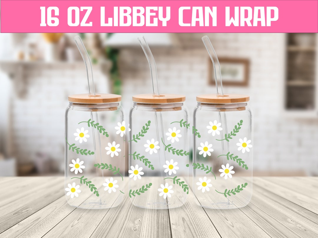 Libbey Glass 16oz 20oz Daisy Chain Svg Files for Cricut & - Etsy