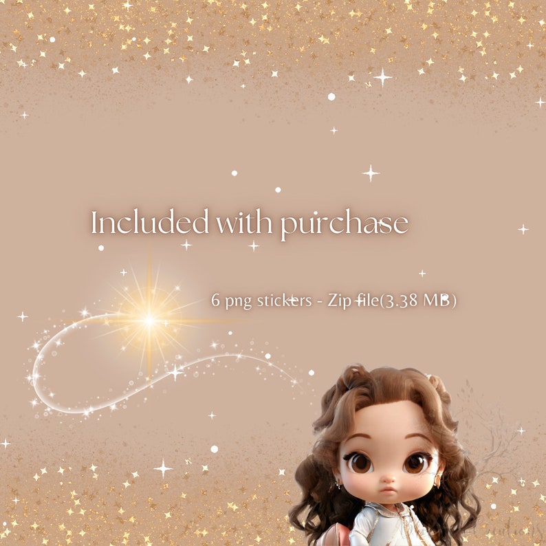 3D Chibi Digital/printable Stickers-png - Etsy