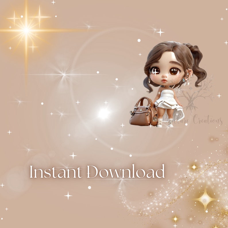 3D Chibi Digital/printable Stickers-png - Etsy