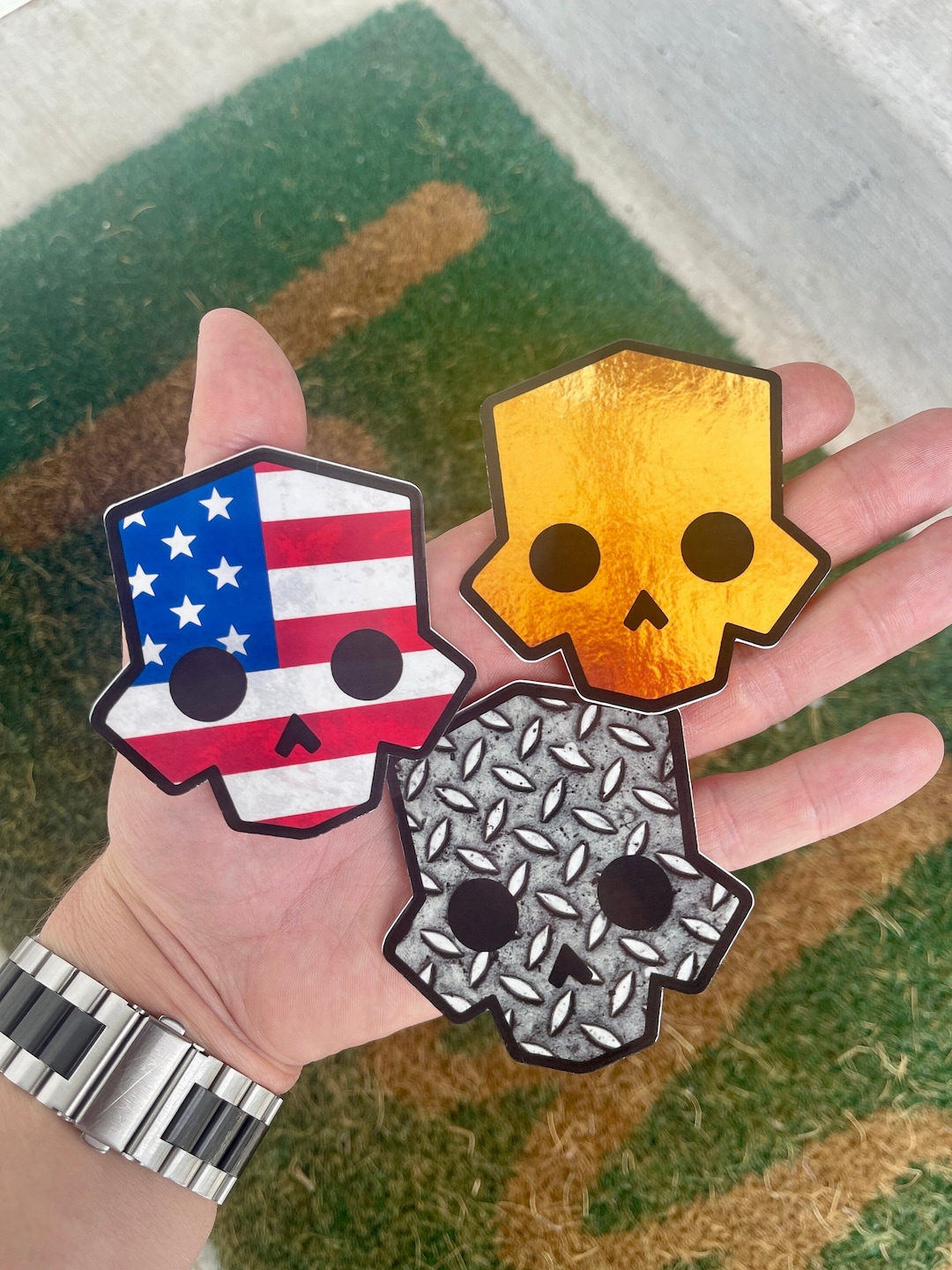 Helldivers Skull Logo Stickers 3 Pack Handmade Waterproof UV Resistant ...