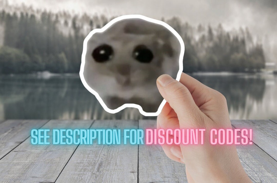 Sad Hamster Meme Sticker - Tiktok Sticker Cute Big Eyes Hamster - Viral ...