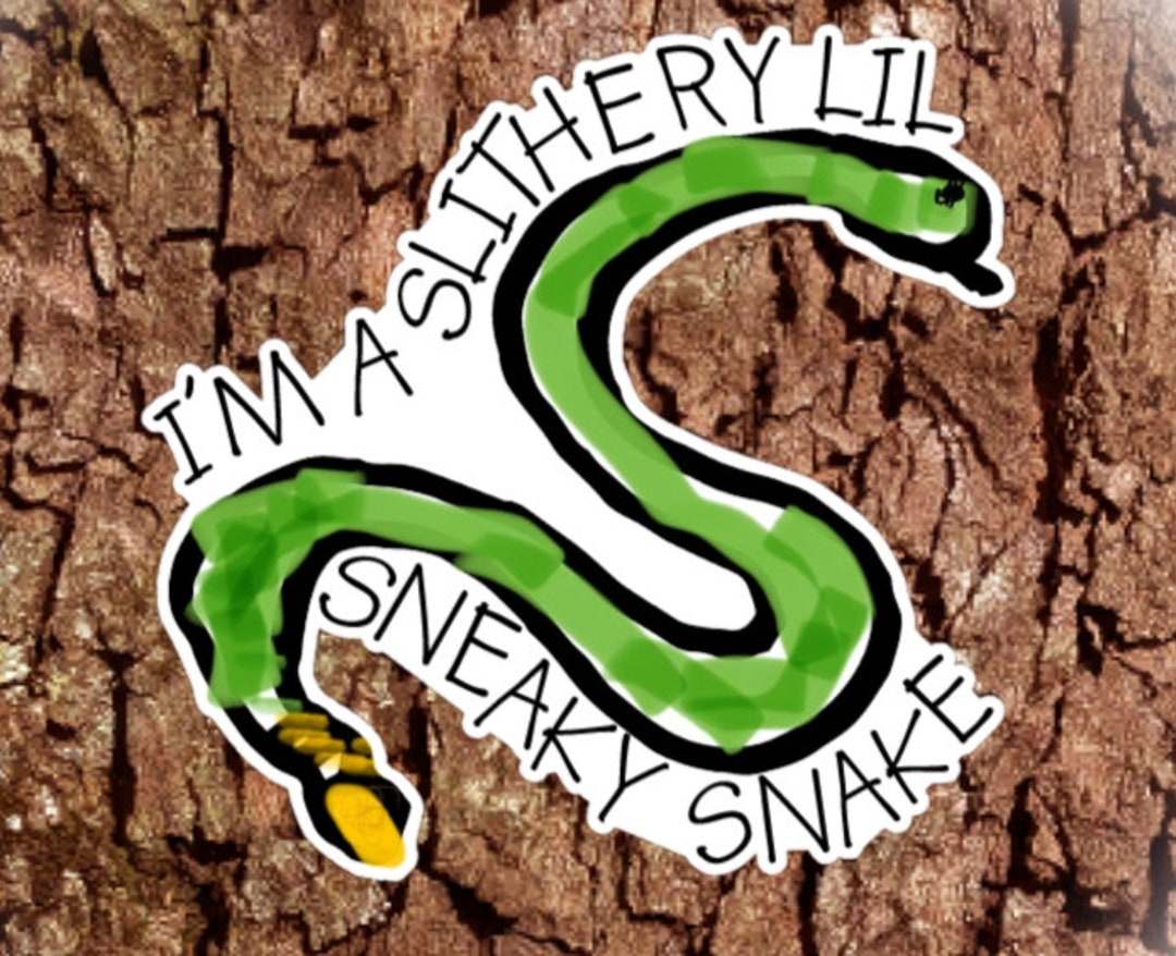 Slithery Sneaky Snake Sticker Water Resistant Meme Funny - Etsy