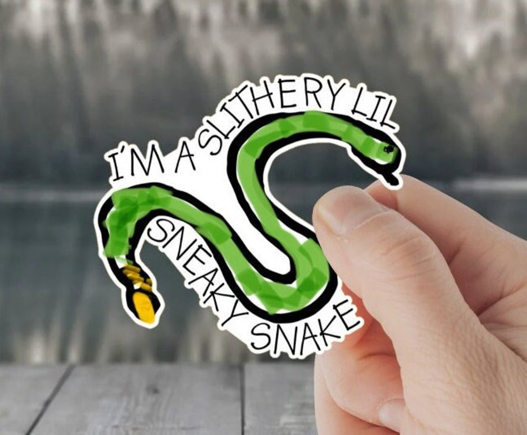 Slithery Sneaky Snake Sticker Water Resistant, Meme Funny - Etsy