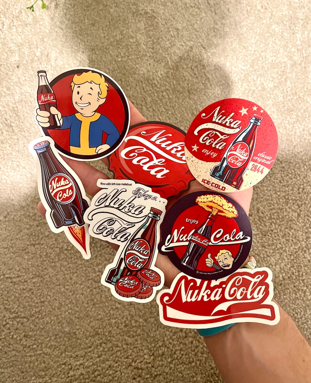 Fallout Nuka Cola Pack of 7 Handmade Stickers! Waterproof UV Resistant ...