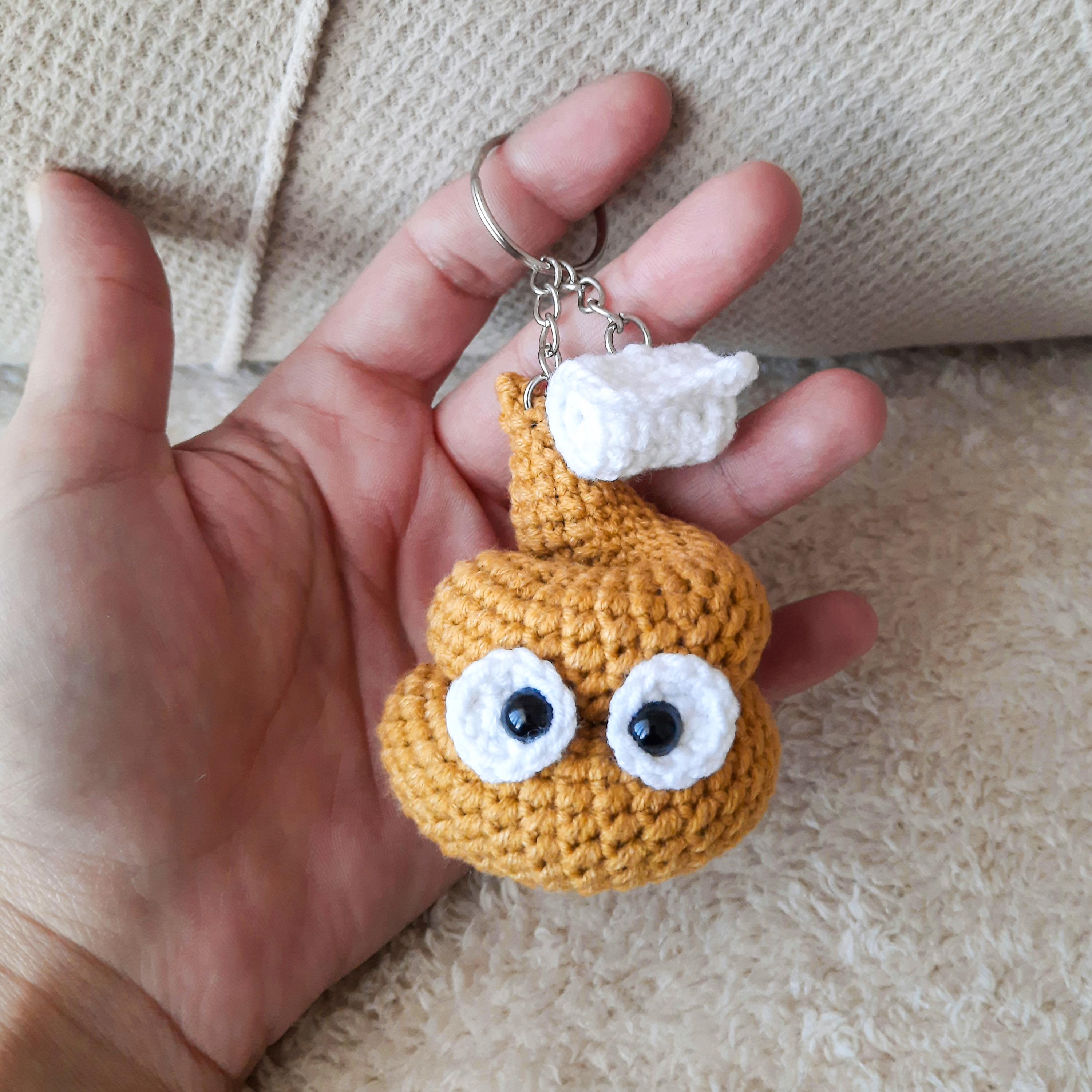 Amigurumi Poop Keychain. Crochet Poop Keychain. Funny Gift. Bag ...