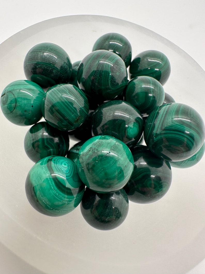 Genuine Malachite Mini Spheres, Crystal Mini Sphere, Extra Tiny Green Sphere - Etsy