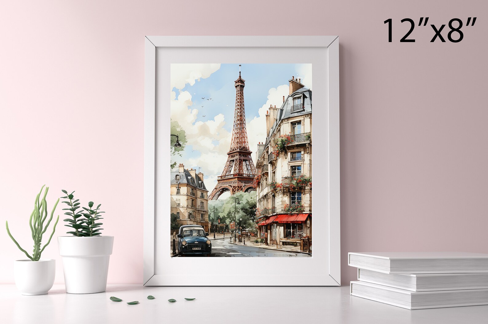 Printable Art - French Reverie - A Scene From A Street in Paris Near ...