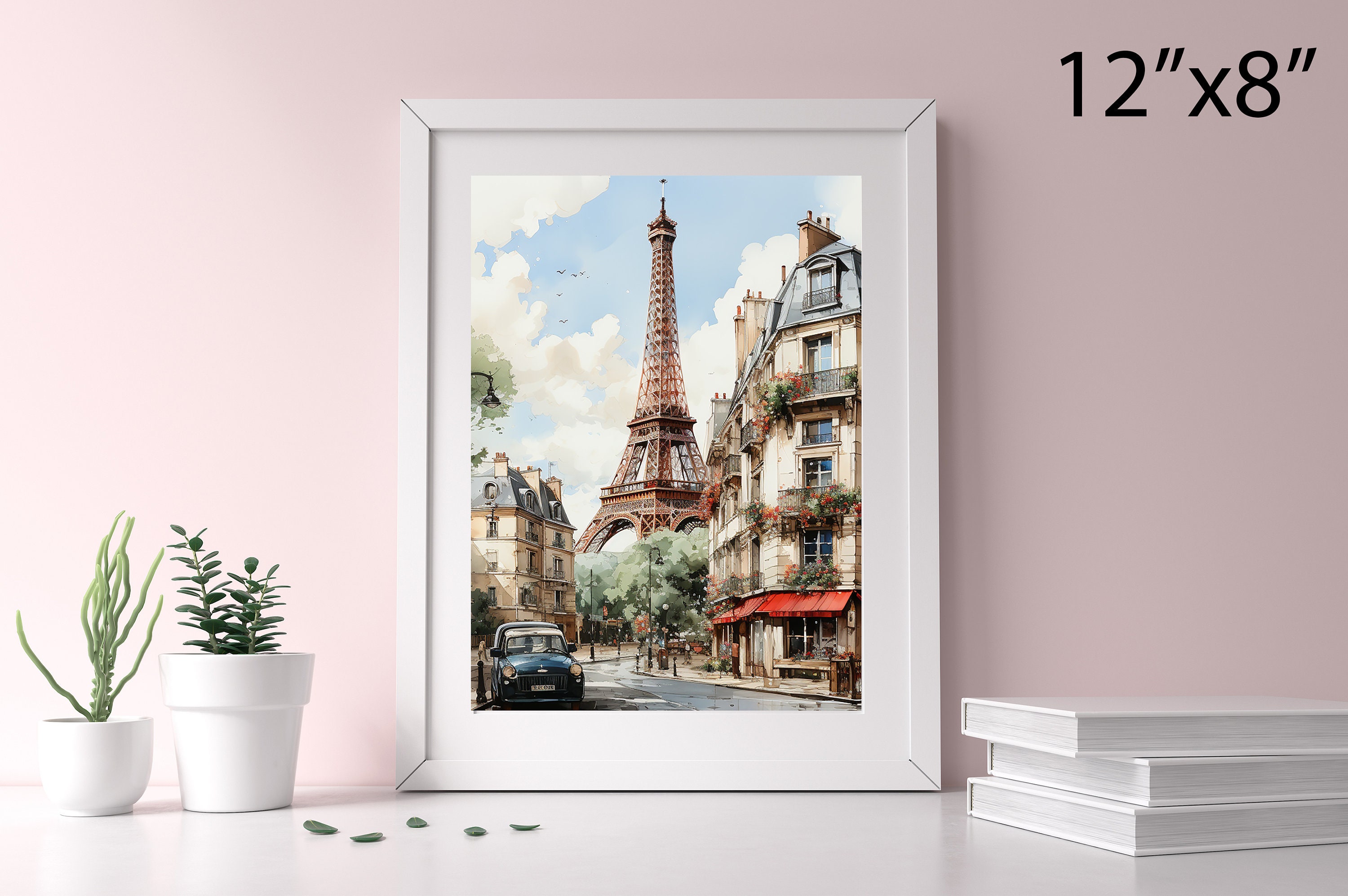 Printable Art - French Reverie - A Scene From A Street in Paris Near ...