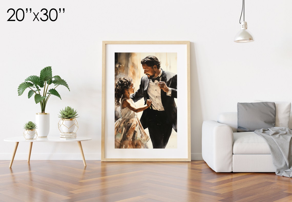 Printable Art - Father-daughter Dance - A Father Dancing With His ...