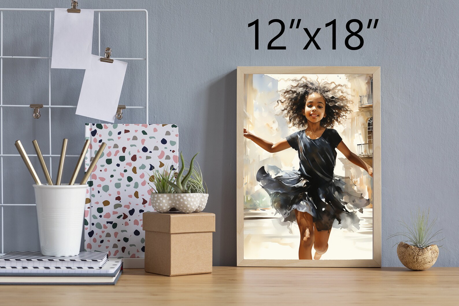 Printable Art - Soulful Steps - Black Girl Dancing Outside in A Black ...