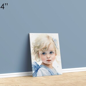 Printable Art - A Splash of Blue - A Blonde-haired Blue-eyed Toddler ...