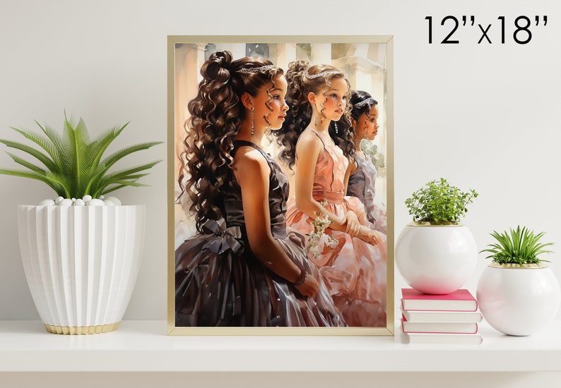 Digital Art - Princesses in Bloom - Little Girls in A Beauty Pageant ...