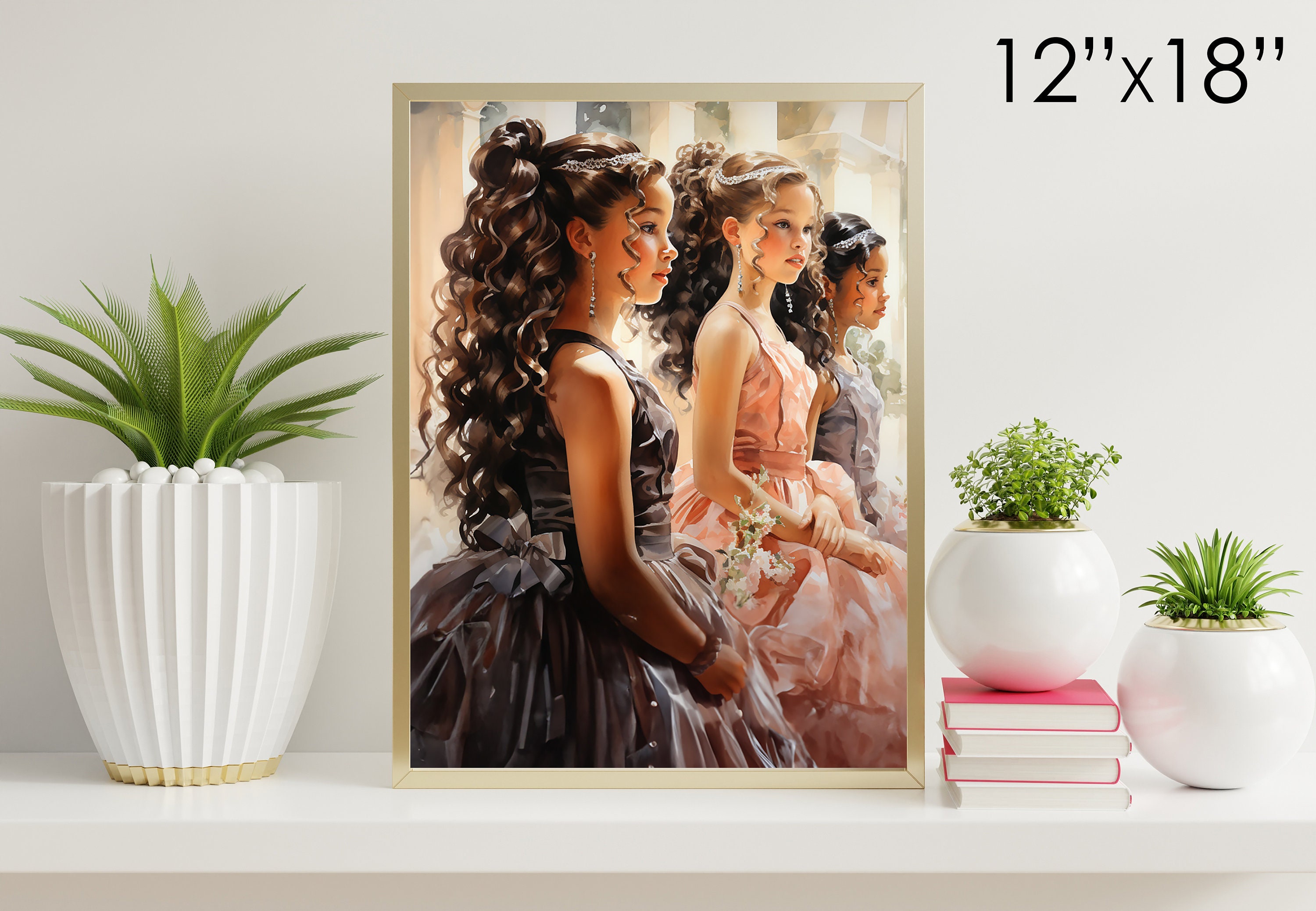 Digital Art - Princesses in Bloom - Little Girls in A Beauty Pageant ...