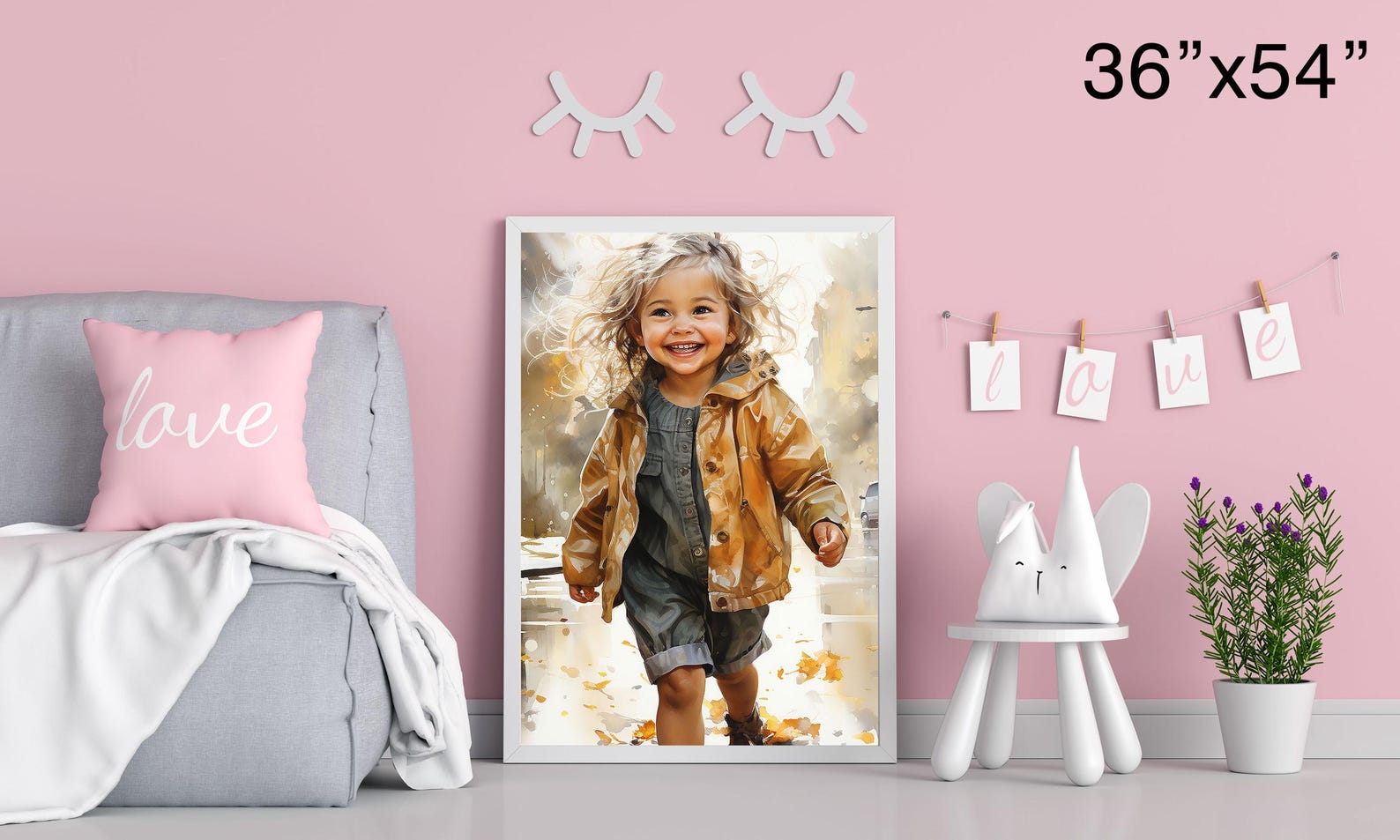 Digital Art - Smile in the Storm - A Blonde Toddler Girl Smiling in the ...