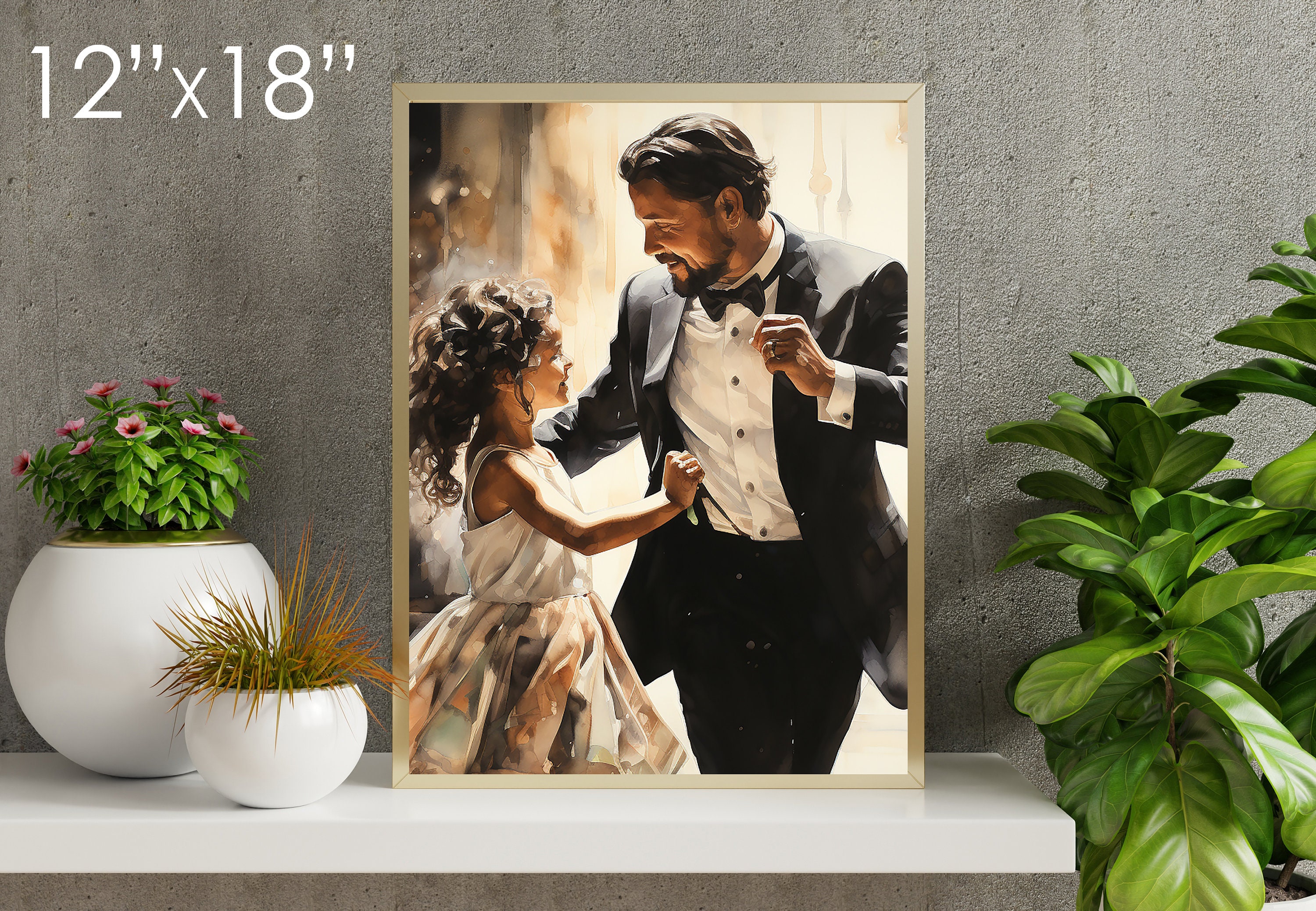 Printable Art - Father-daughter Dance - A Father Dancing With His ...