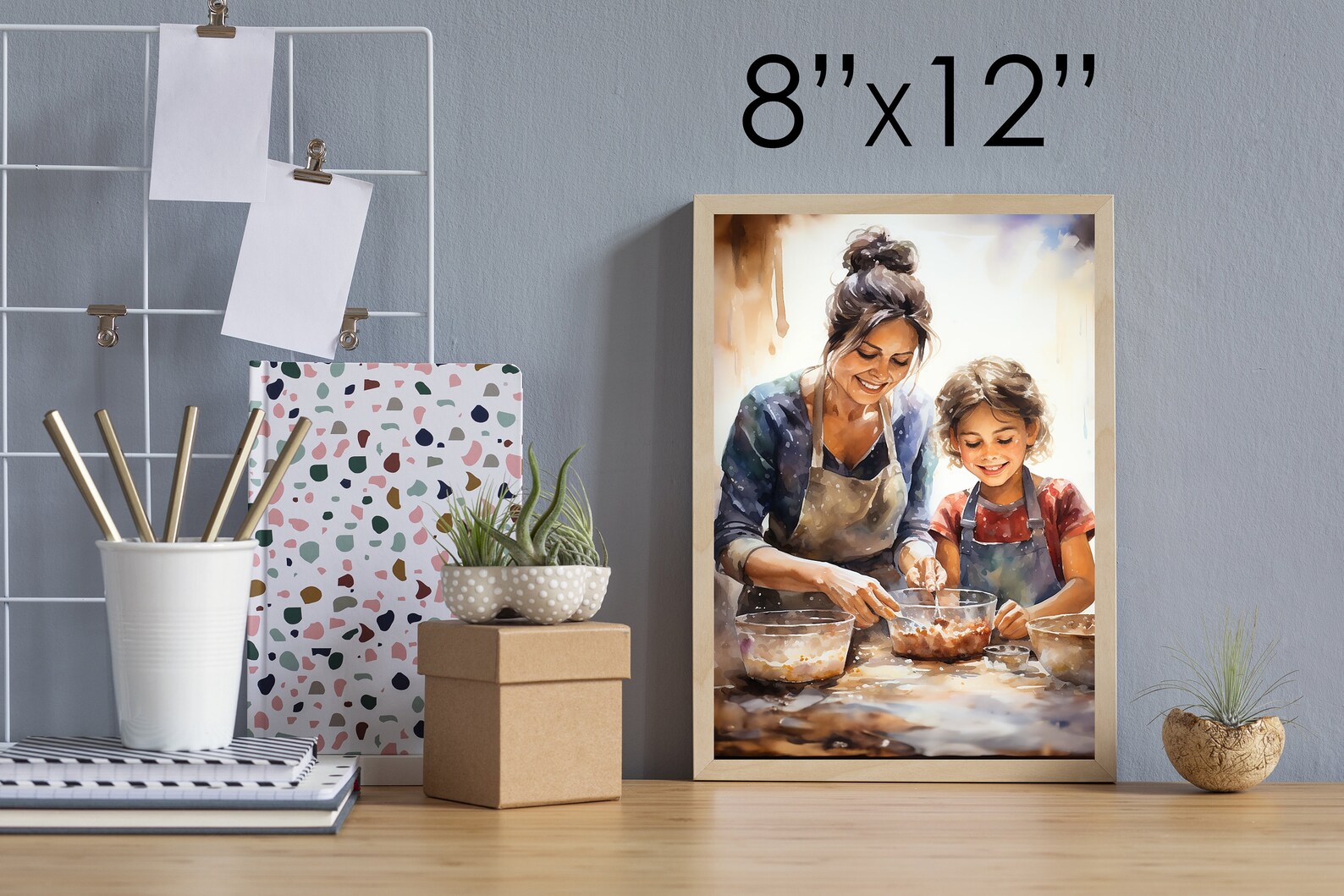Printable Art - Baking Bond - A Mother and Her Daughter Baking Together ...