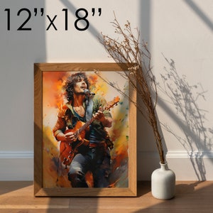 Printable Art - Singer's Spotlight - A 1970s Singer on Stage - Music ...