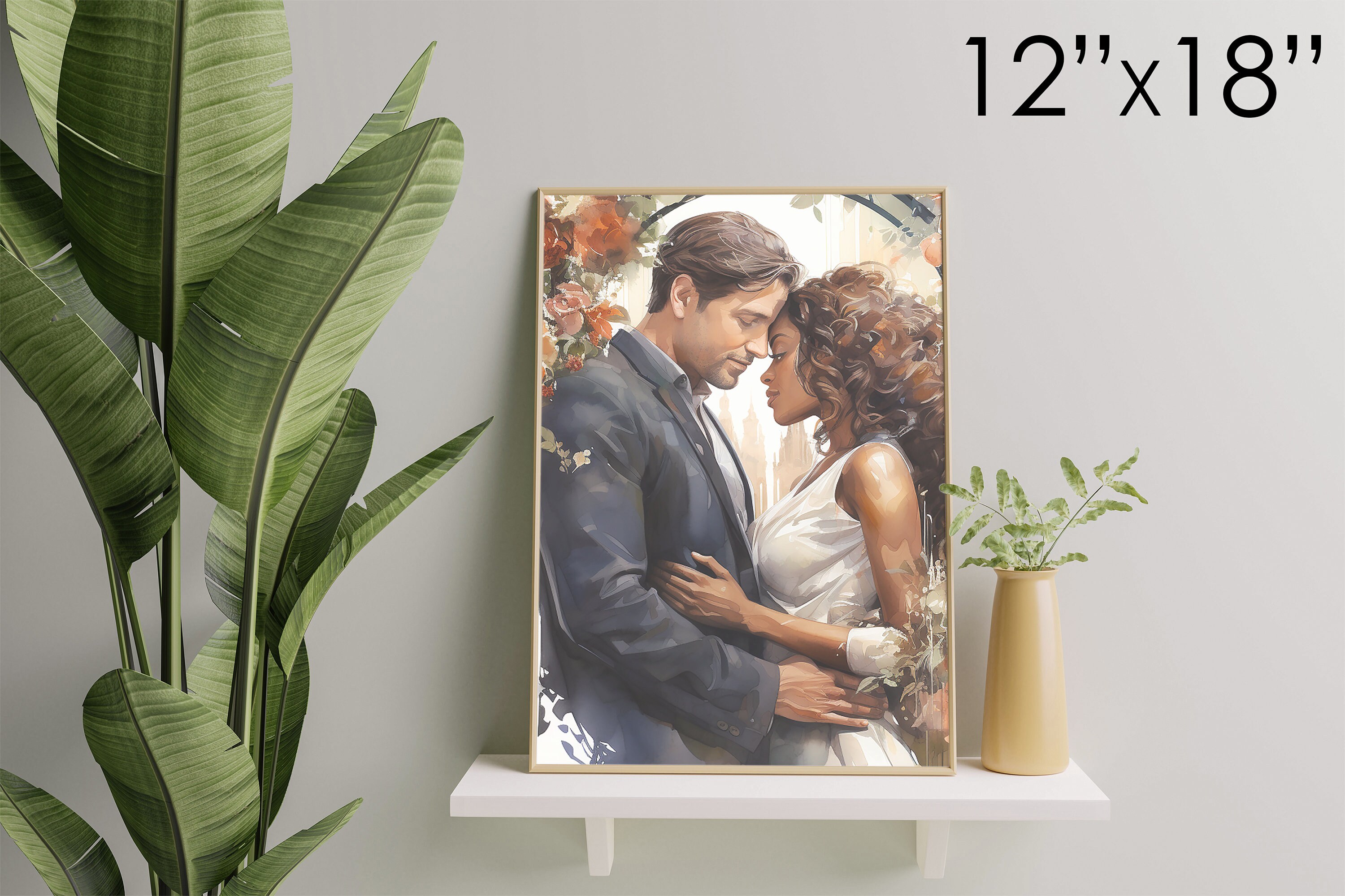 Printable Art - Colors of Love - A Black Bride and White Groom Wed ...