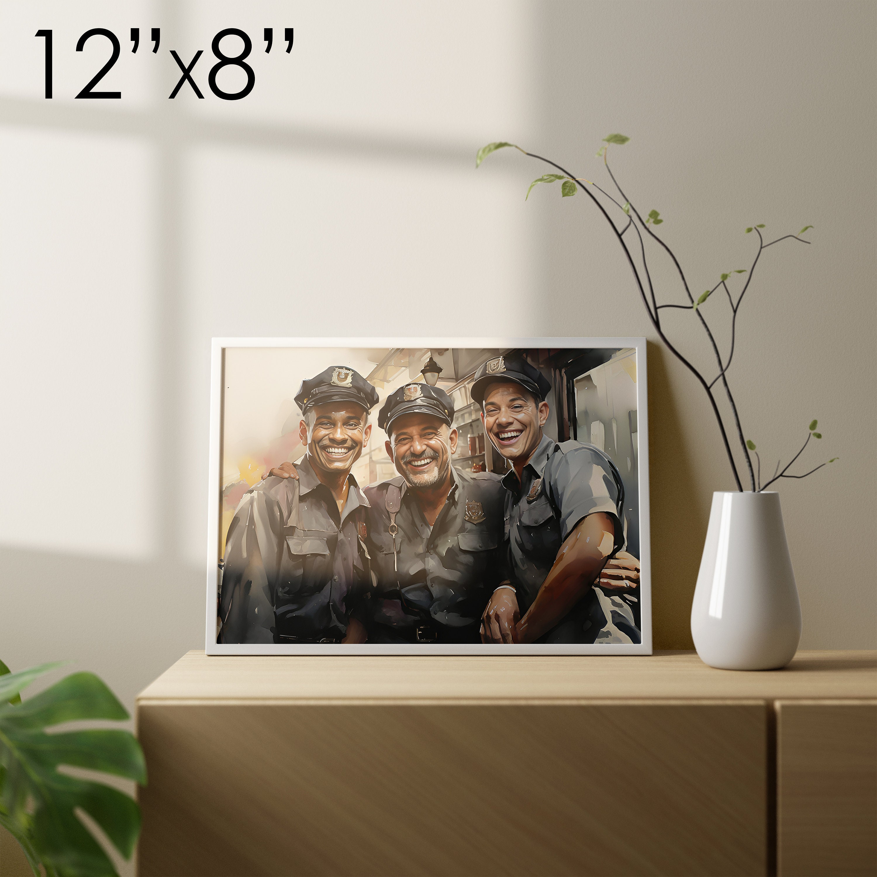Printable Art - Smiles in Uniform - Three Smiling Police Officers ...