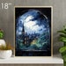 Printable Art Inkwell Night Dark Summer Night View From a Window of a ...