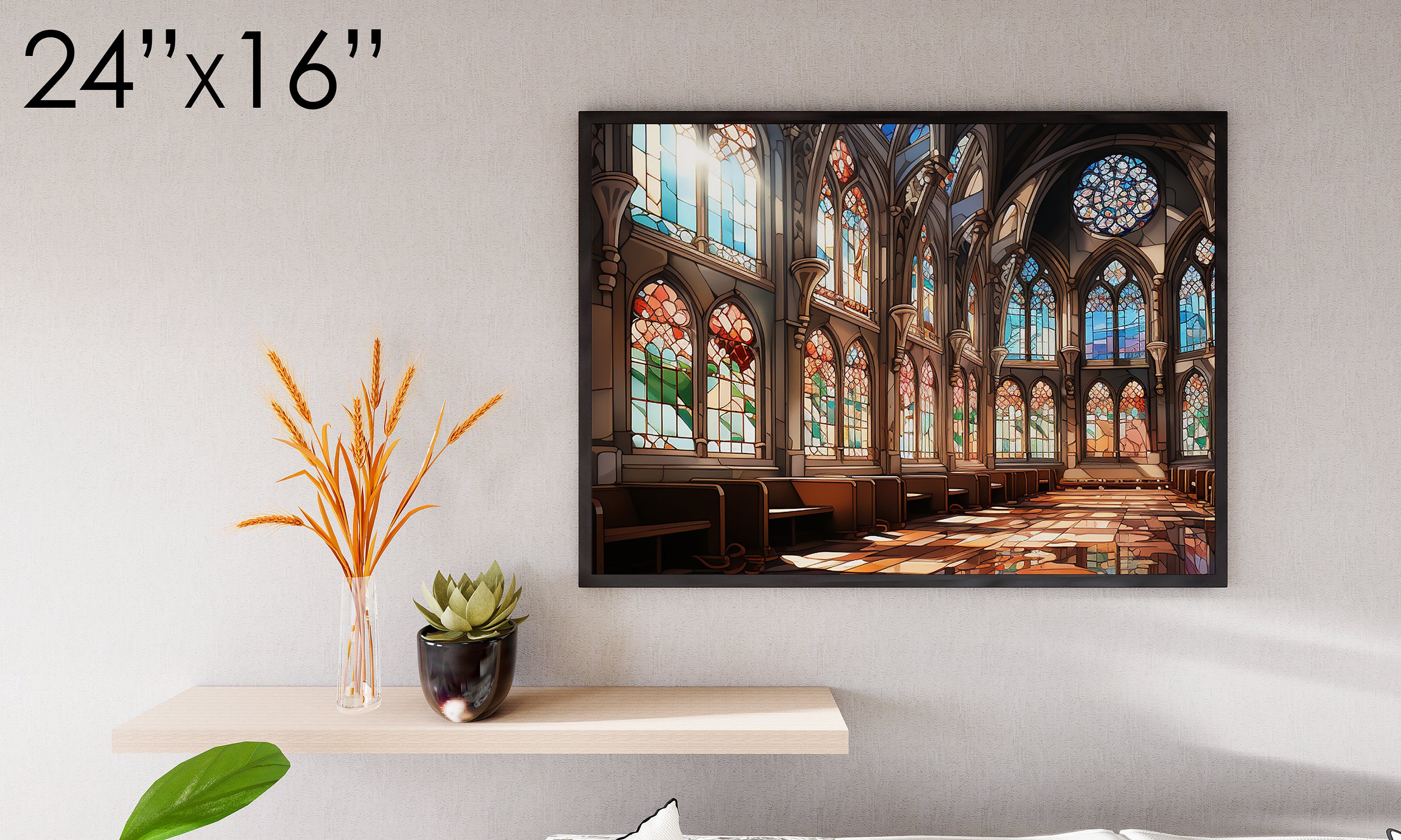 Printable Art - Heavenly Hues - Beautiful Stained Glass Windows in A ...