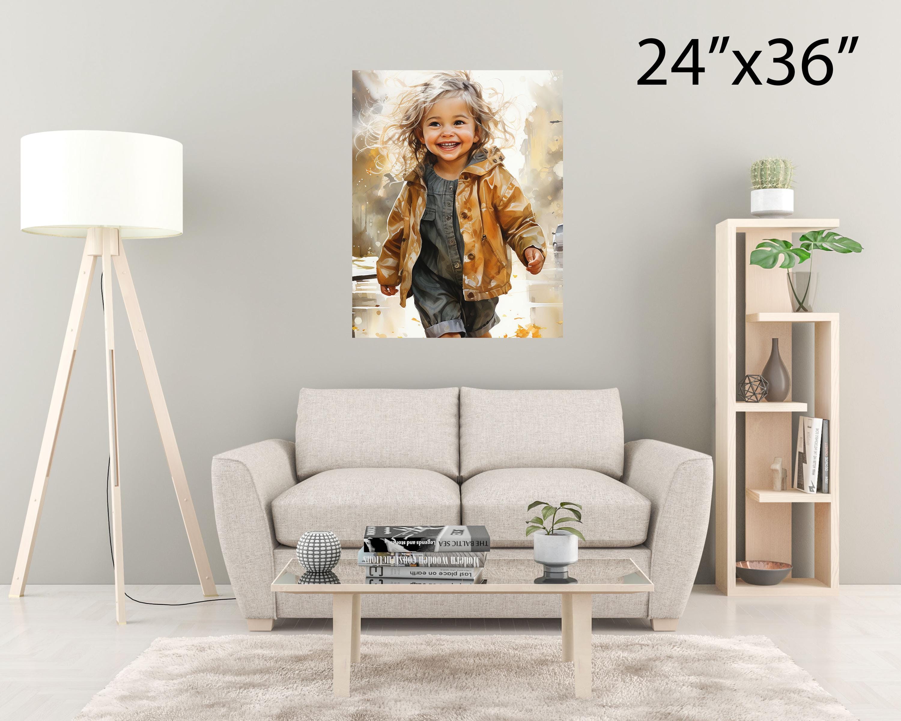 Digital Art - Smile in the Storm - A Blonde Toddler Girl Smiling in the ...