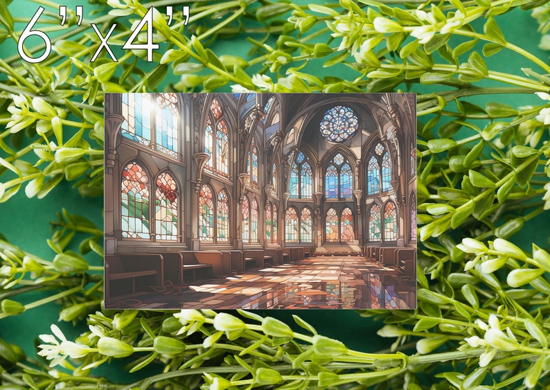 Printable Art - Heavenly Hues - Beautiful Stained Glass Windows in A ...