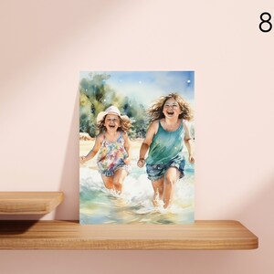 Printable Art - Summer Splash - Two Girls Having A Blast in the Water ...