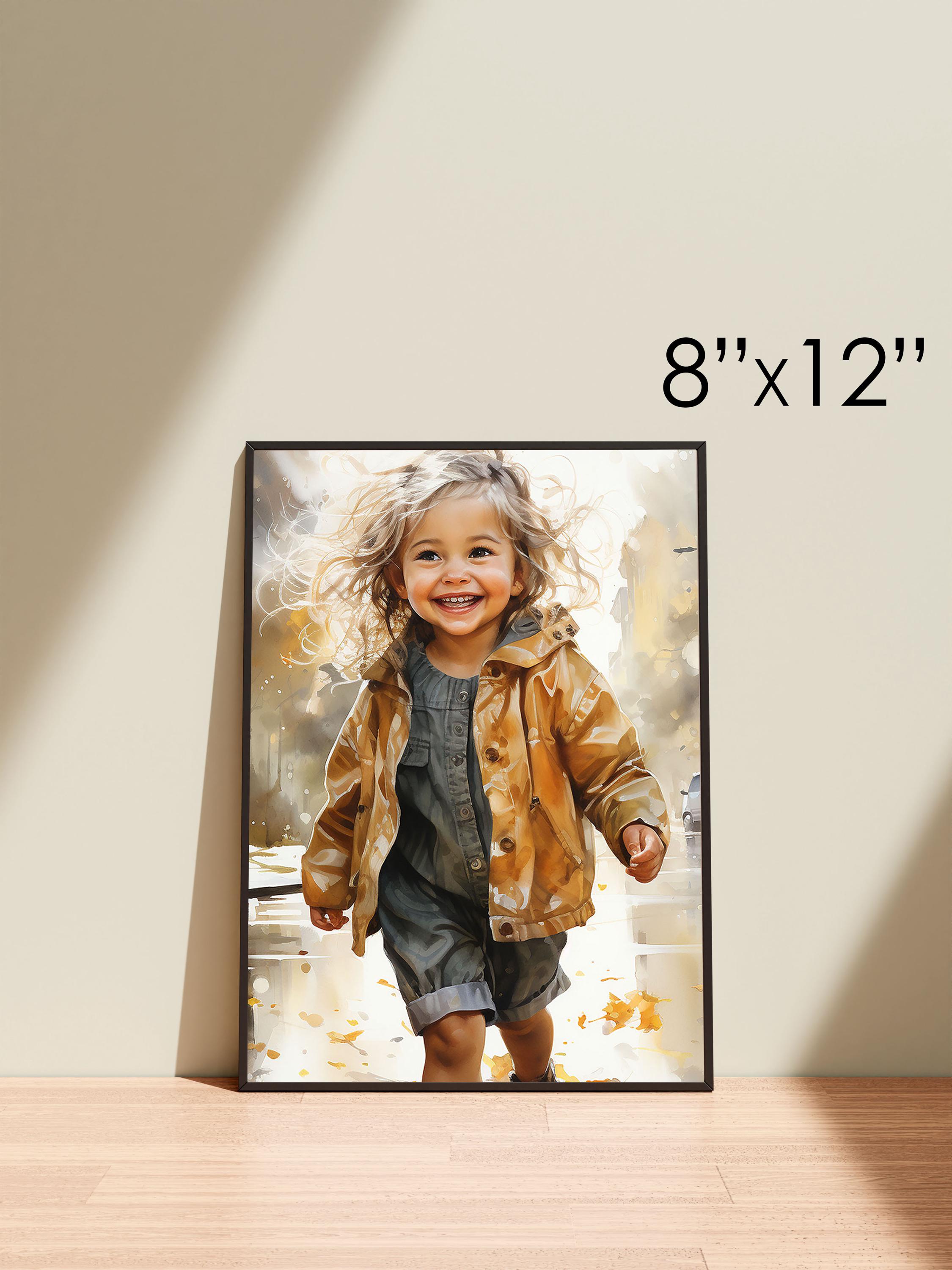 Digital Art - Smile in the Storm - A Blonde Toddler Girl Smiling in the ...