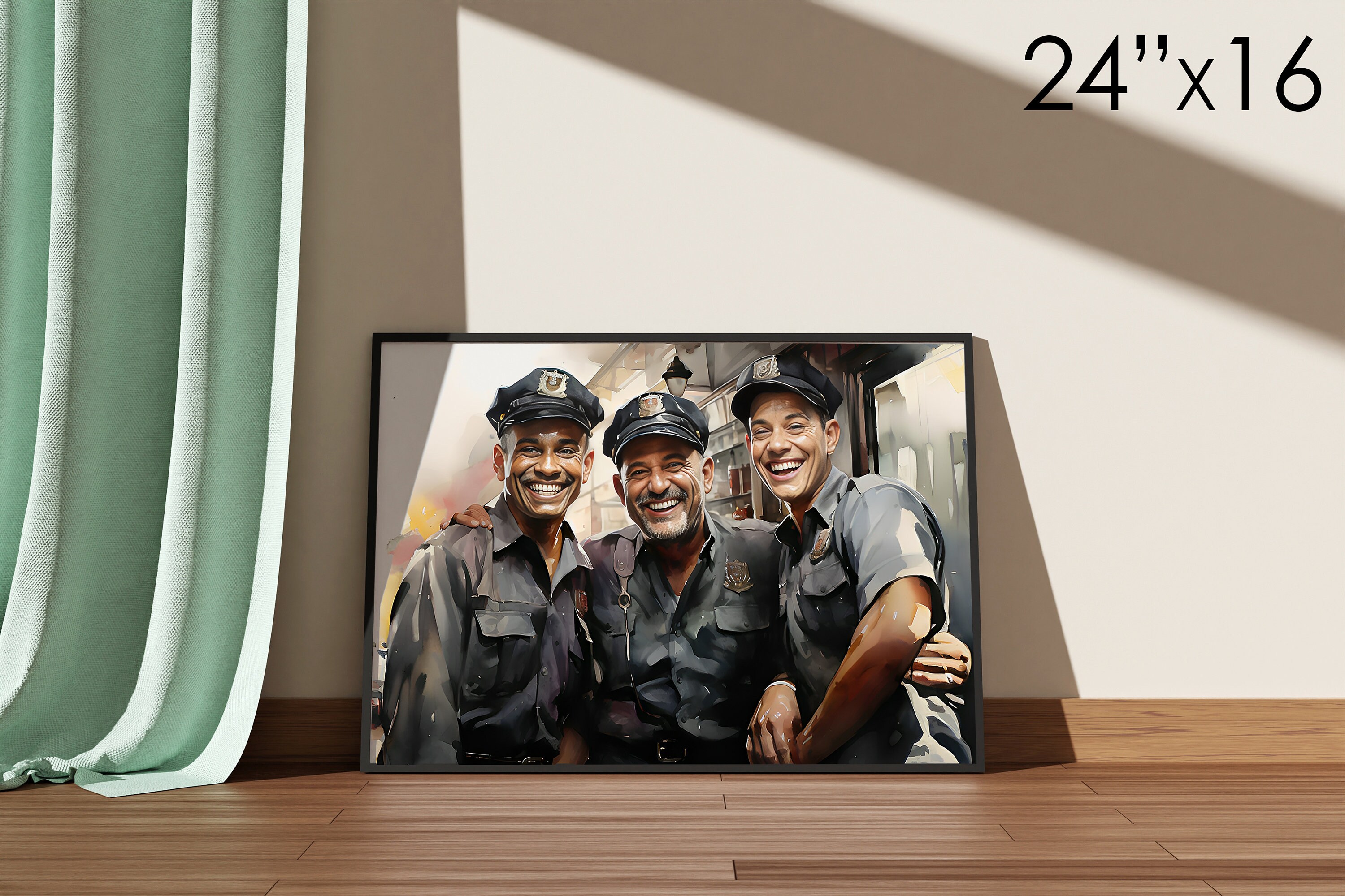 Printable Art - Smiles in Uniform - Three Smiling Police Officers ...