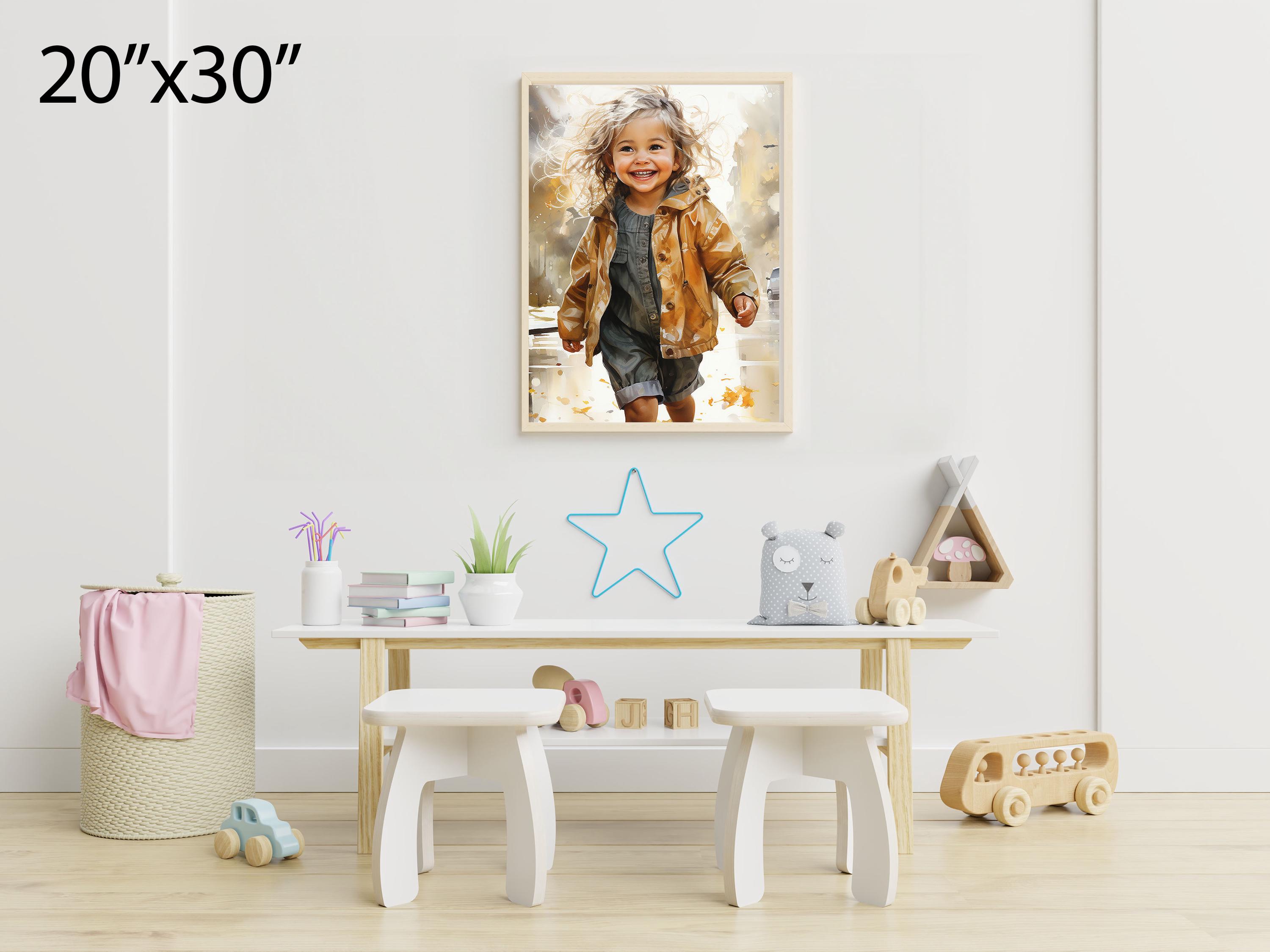 Digital Art - Smile in the Storm - A Blonde Toddler Girl Smiling in the ...