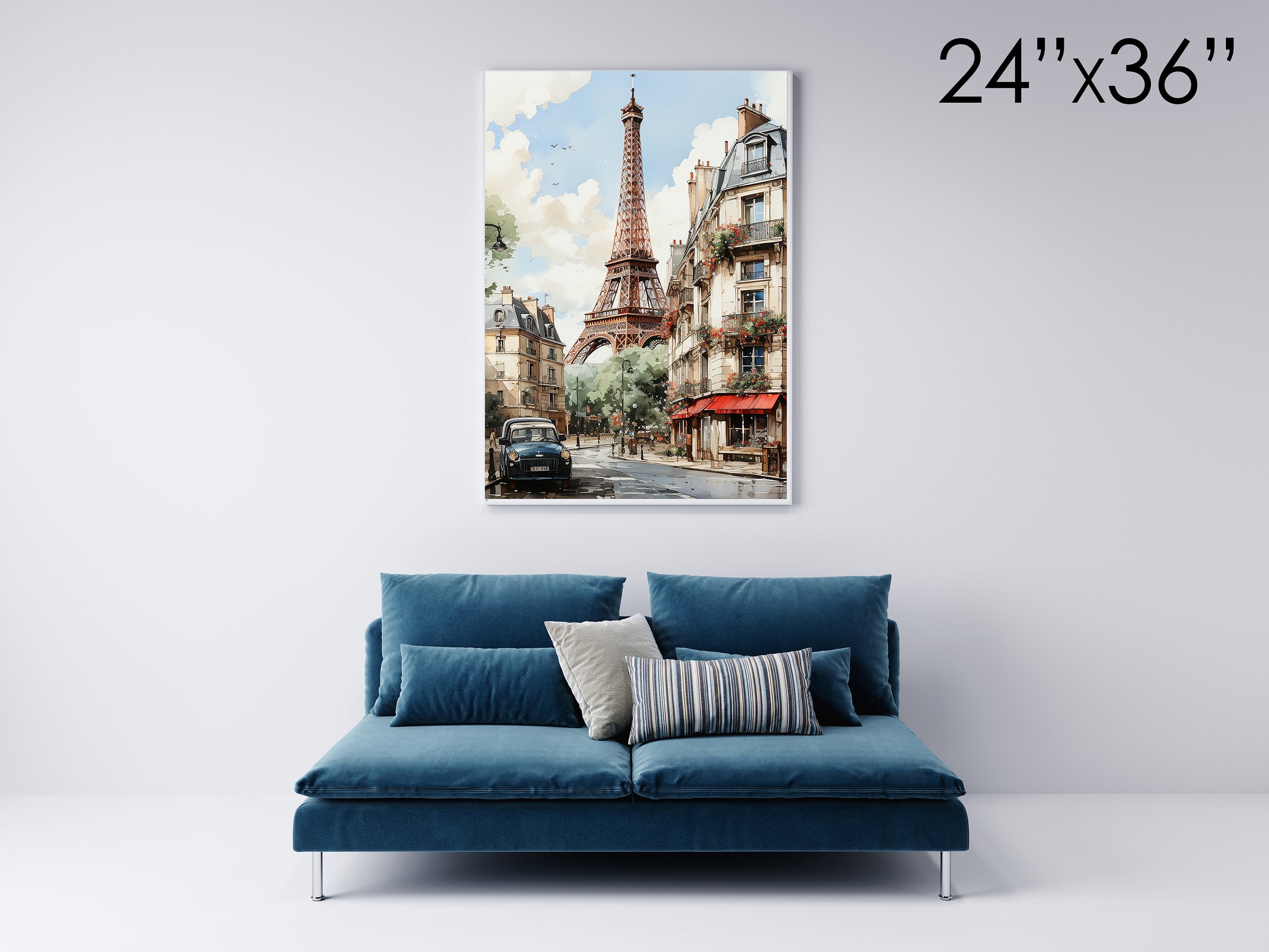 Printable Art - French Reverie - A Scene From A Street in Paris Near ...