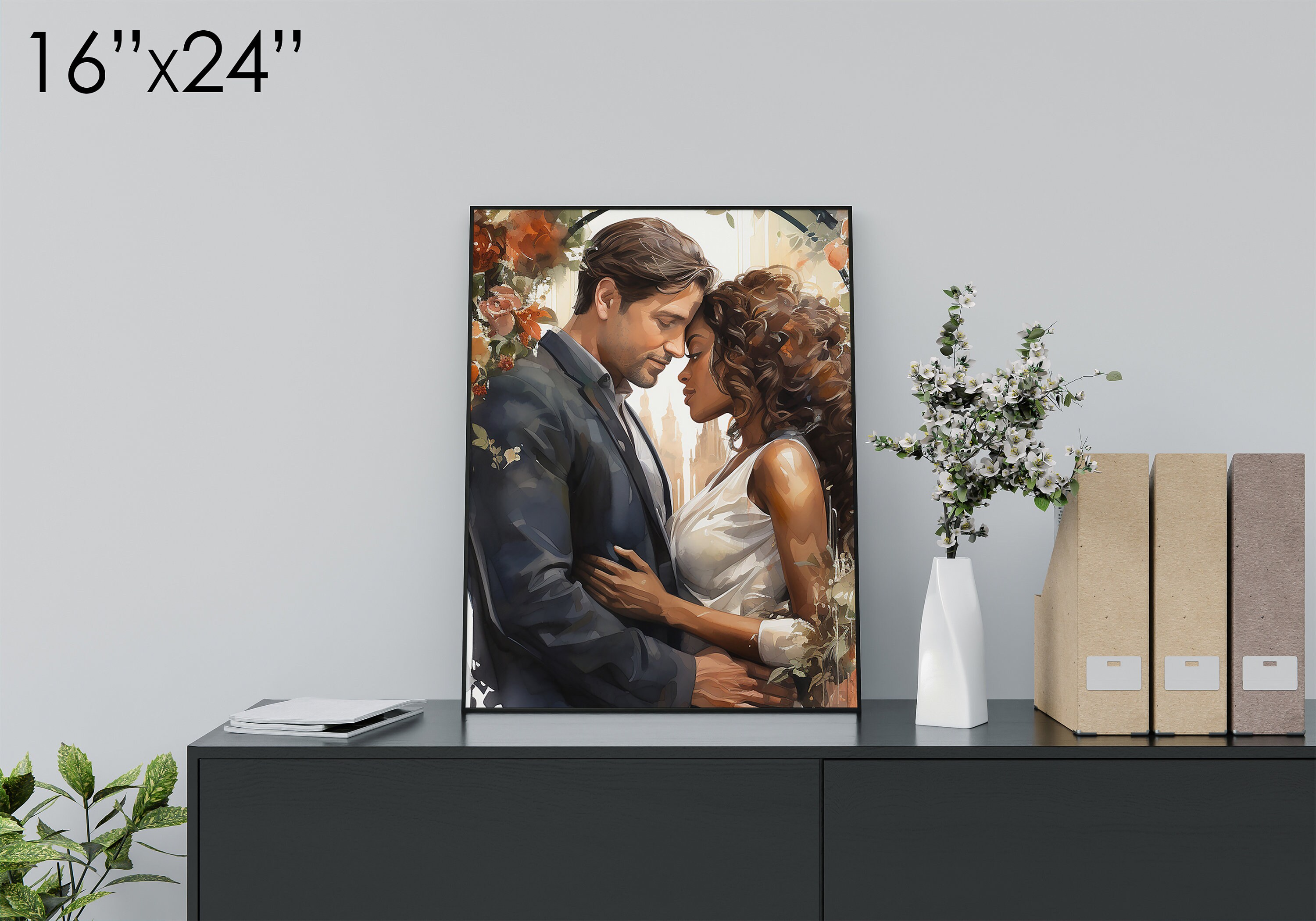 Printable Art - Colors of Love - A Black Bride and White Groom Wed ...