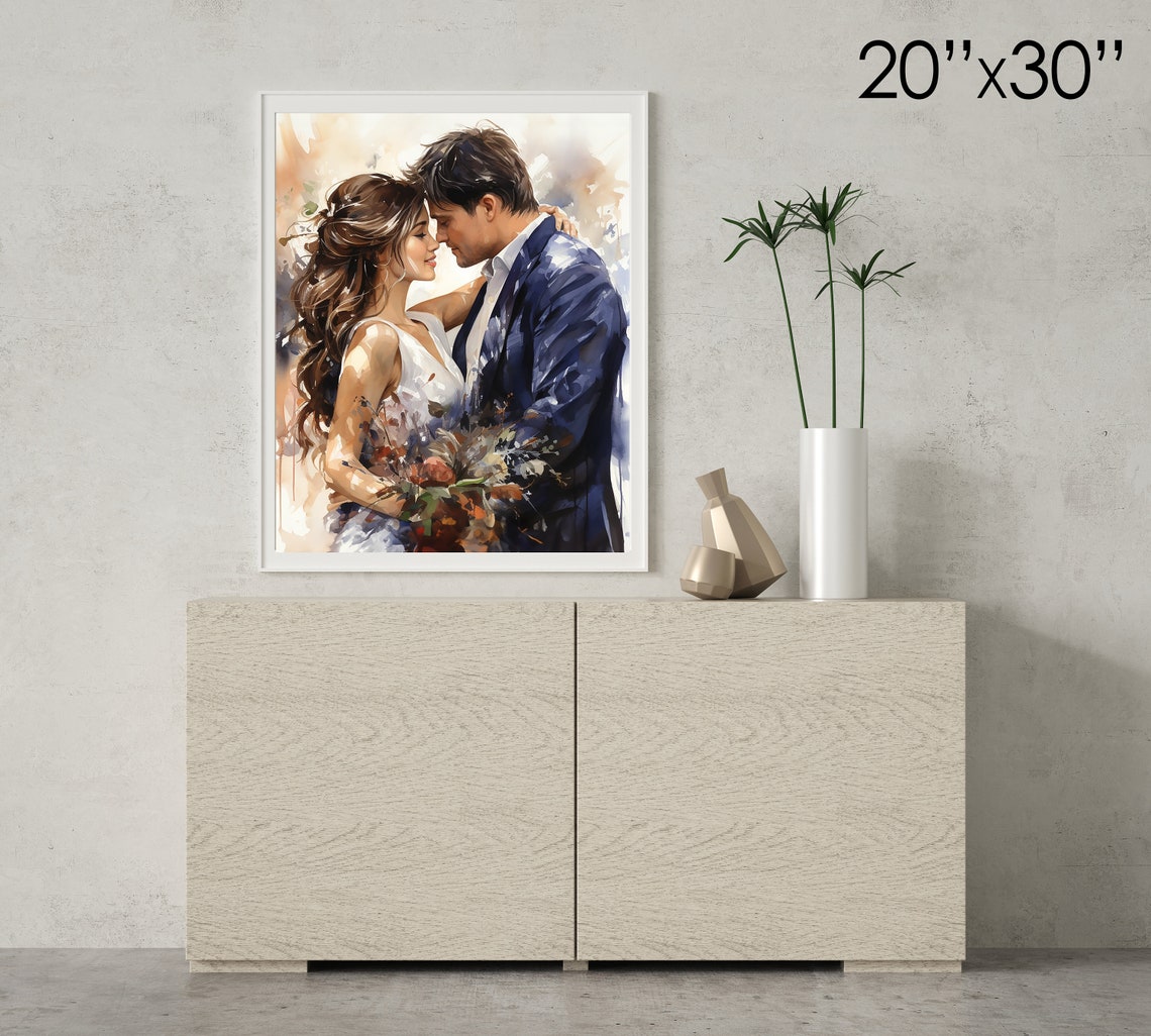 Printable Art Sacred Vows A Christian Bride and Groom Wedding Art ...