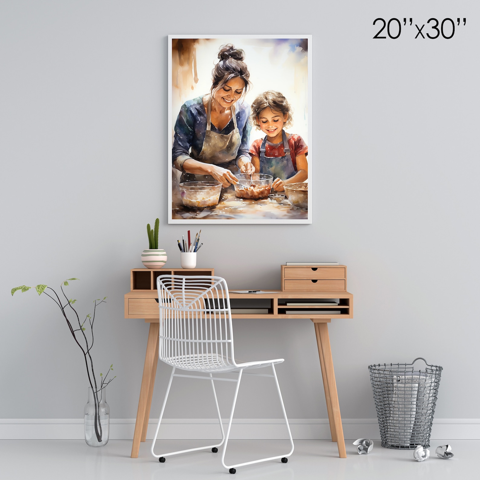 Printable Art - Baking Bond - A Mother and Her Daughter Baking Together ...