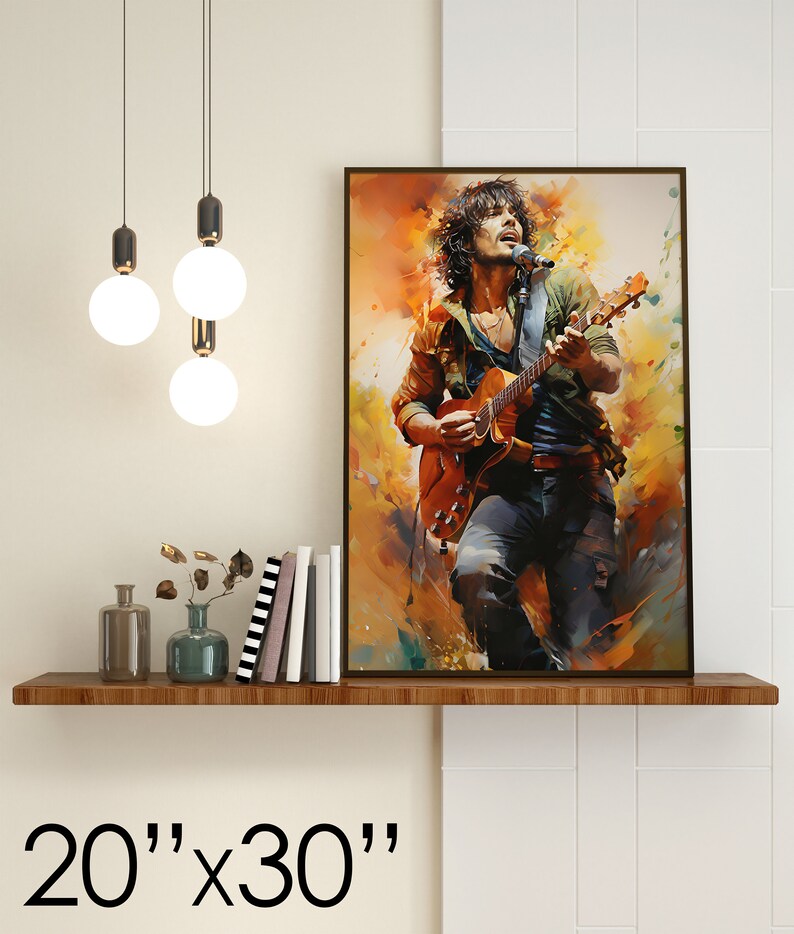 Printable Art - Singer's Spotlight - A 1970s Singer on Stage - Music ...