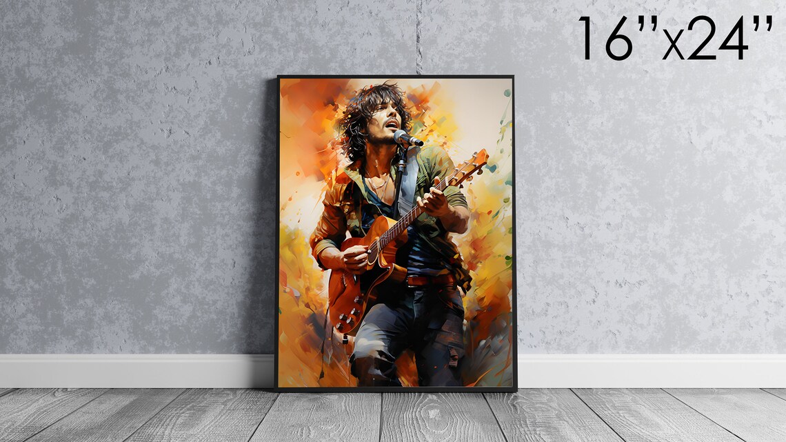 Printable Art - Singer's Spotlight - A 1970s Singer on Stage - Music ...