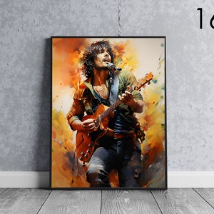 Printable Art - Singer's Spotlight - A 1970s Singer on Stage - Music ...