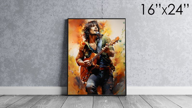 Printable Art - Singer's Spotlight - A 1970s Singer on Stage - Music ...