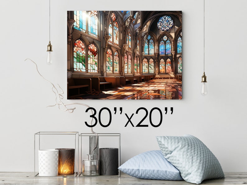 Printable Art - Heavenly Hues - Beautiful Stained Glass Windows in A ...
