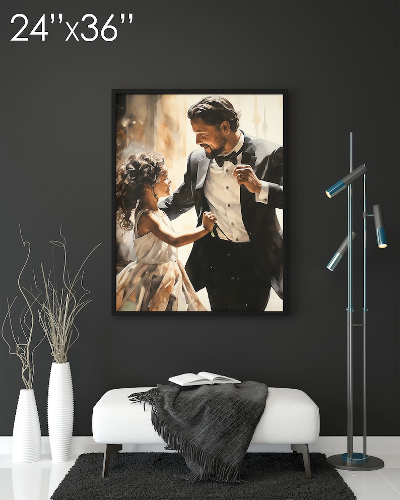 Printable Art - Father-daughter Dance - A Father Dancing With His ...