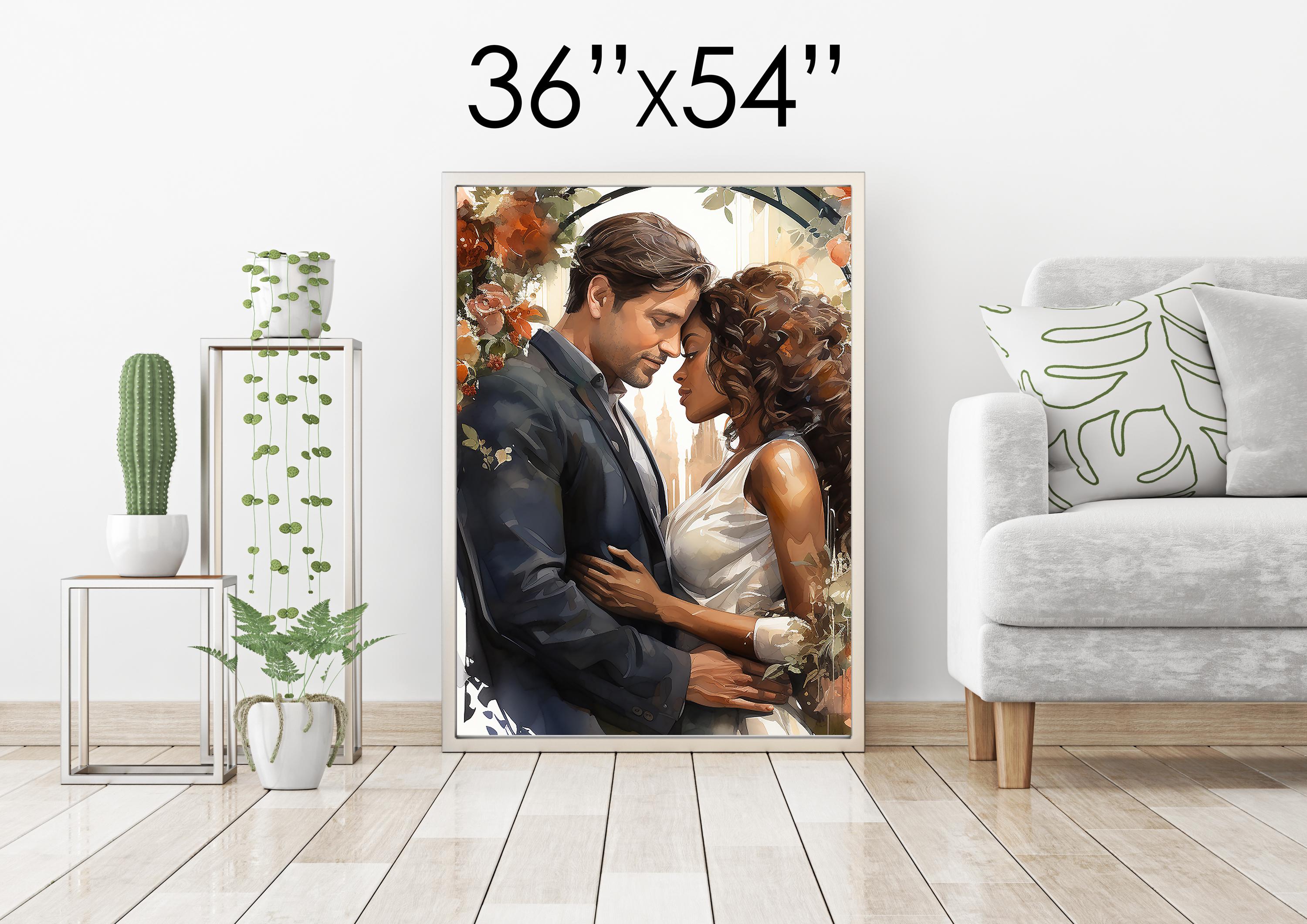 Printable Art - Colors of Love - A Black Bride and White Groom Wed ...