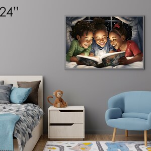 Printable Art - the Gift of Christmas Stories - Black Children Reading ...