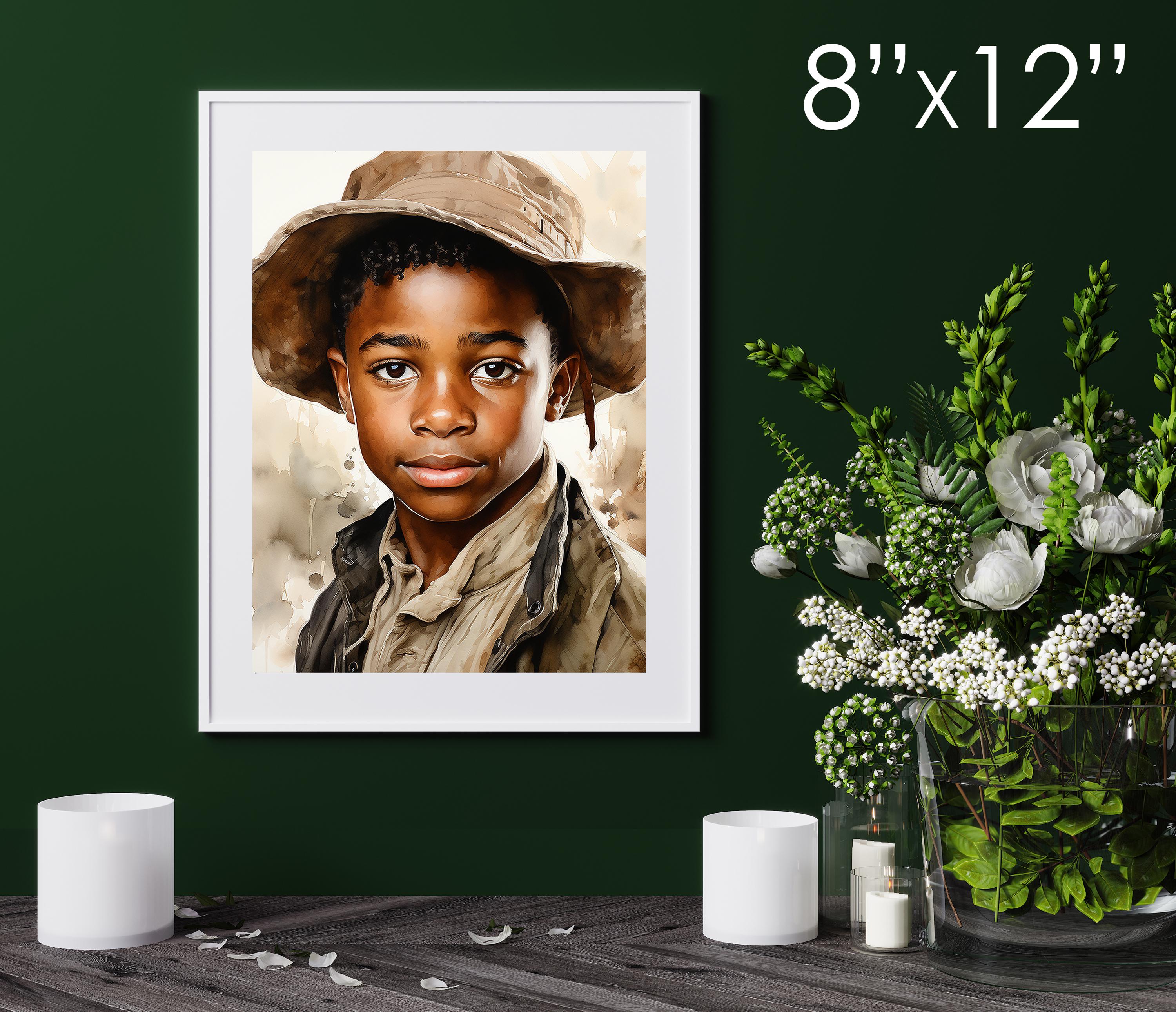 Digital Art - Portrait of Resilience - A Black Teen Boy in the 1800s ...