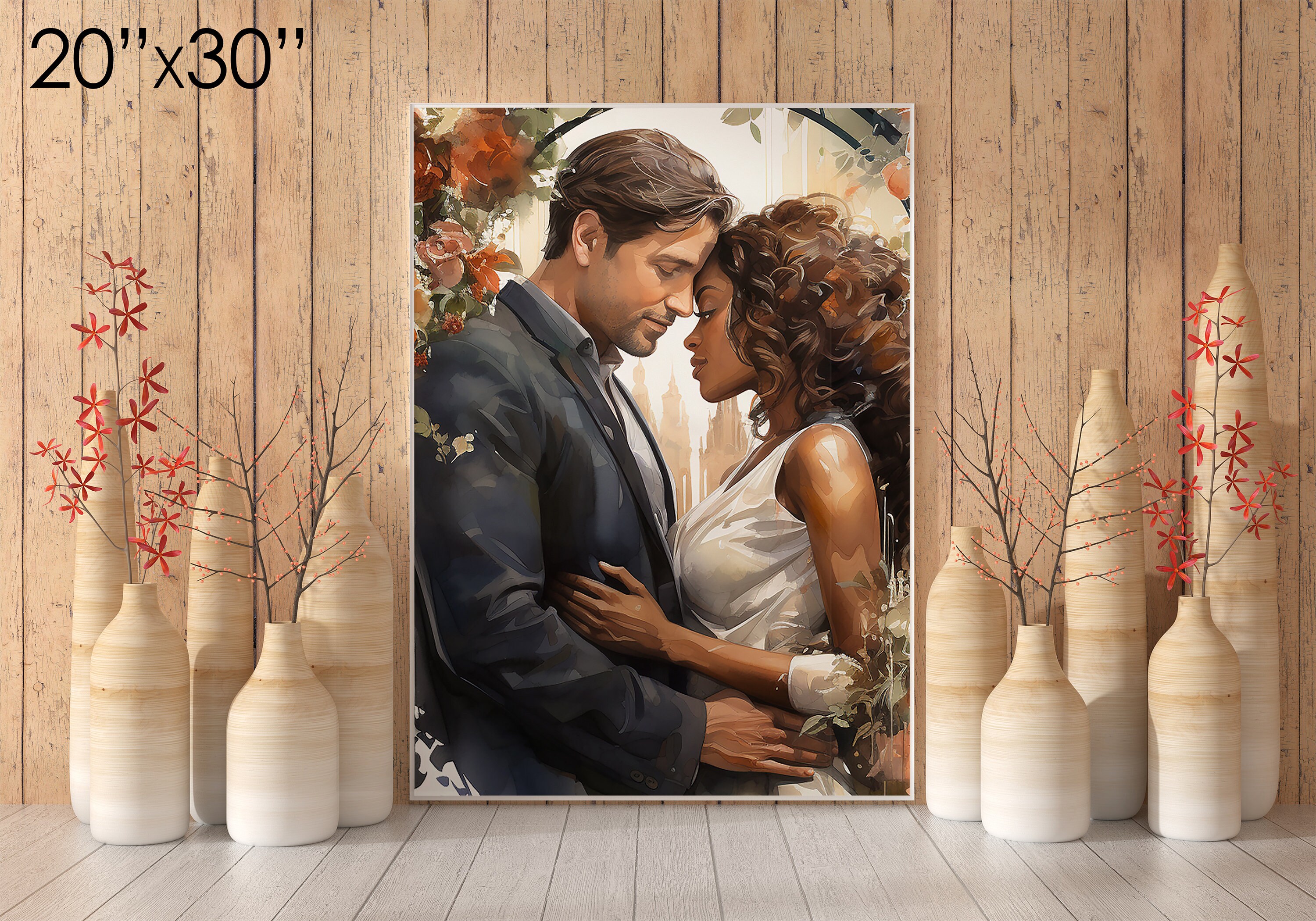 Printable Art - Colors of Love - A Black Bride and White Groom Wed ...