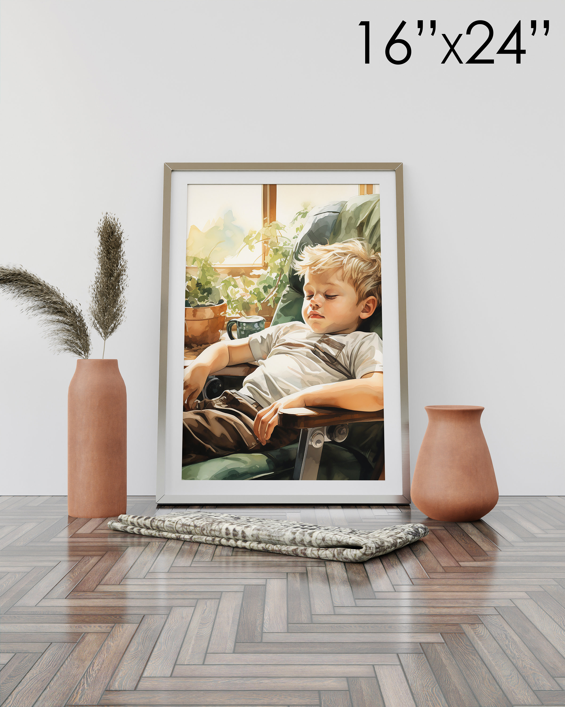 Childhood’s Lullaby Printable Wall Art, Sleeping Child Print, Cozy Home ...