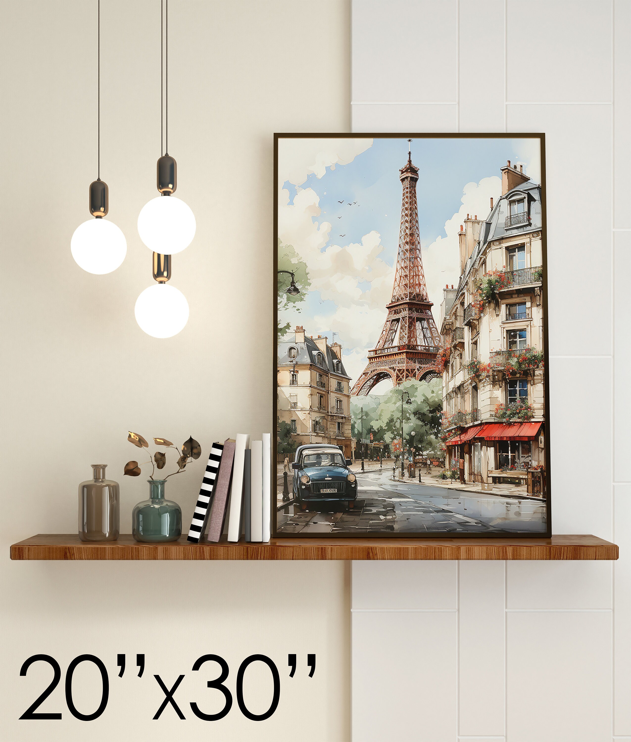 Printable Art - French Reverie - A Scene From A Street in Paris Near ...
