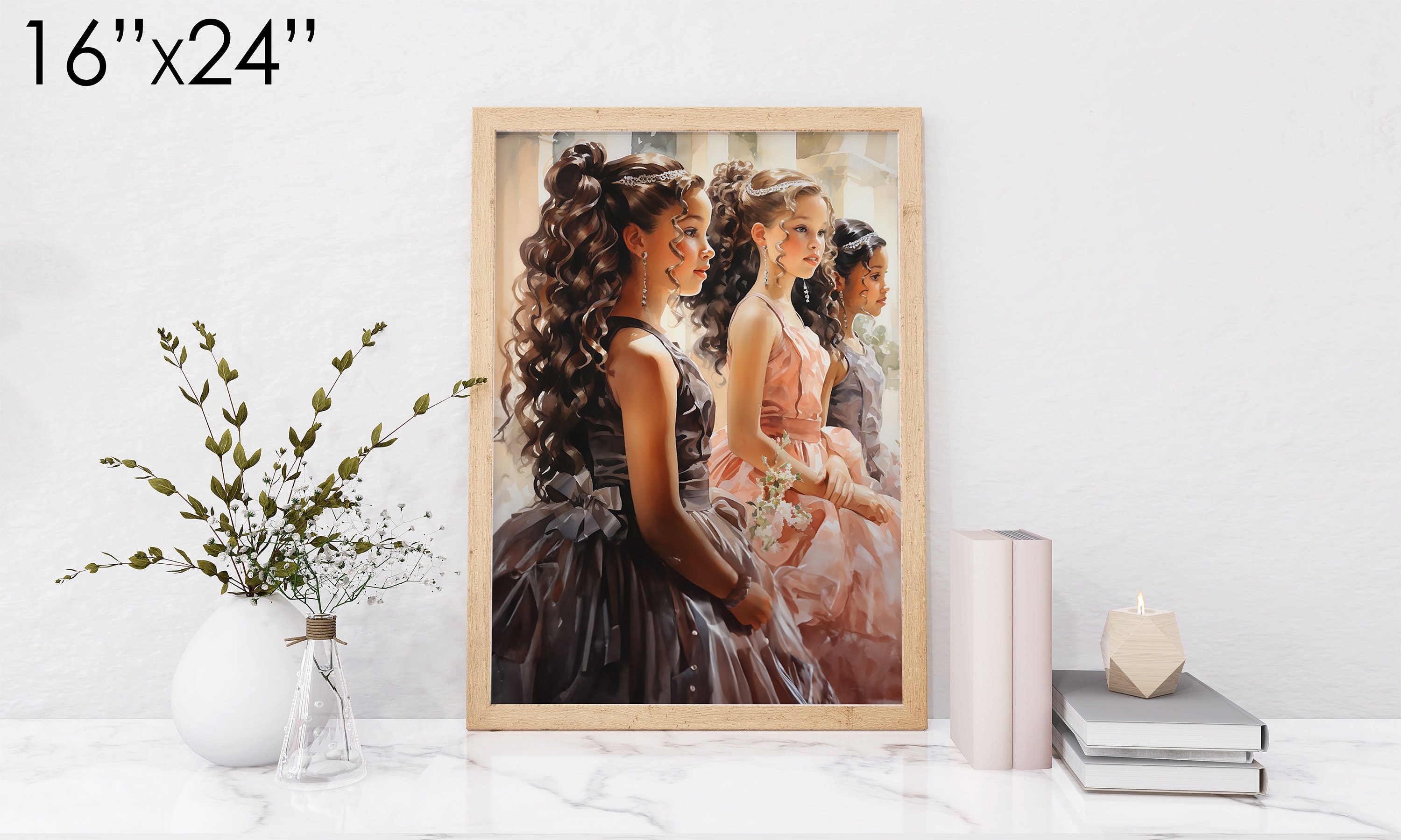 Digital Art - Princesses in Bloom - Little Girls in A Beauty Pageant ...