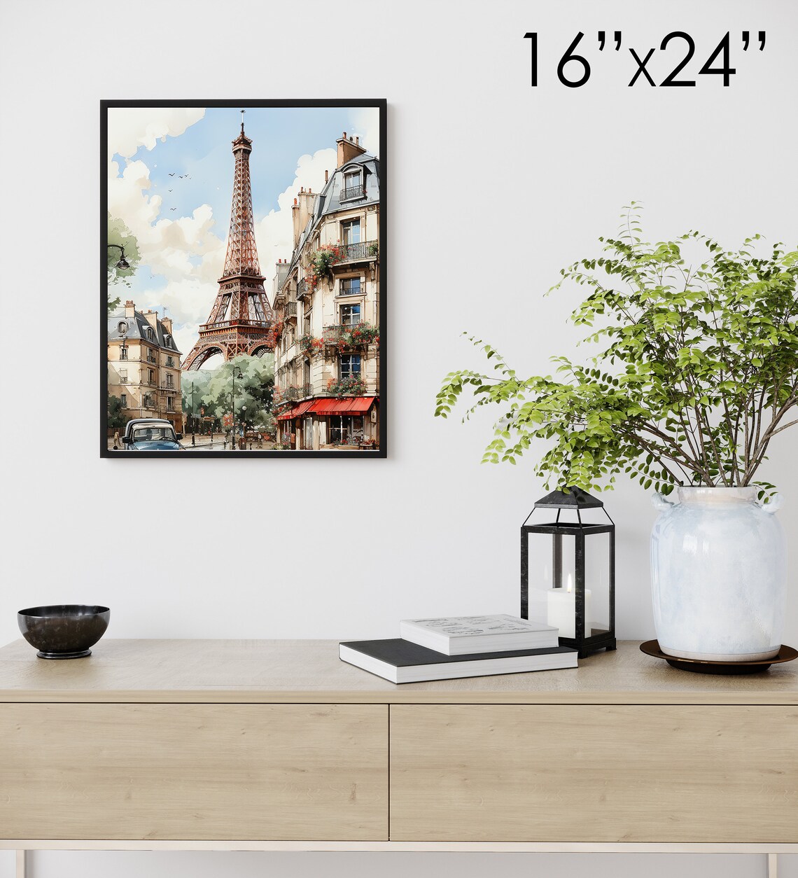 Printable Art - French Reverie - A Scene From A Street in Paris Near ...