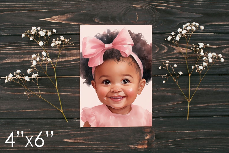 Printable Art - Bows and Baby Curls - Black Girl Magic Captured in ...